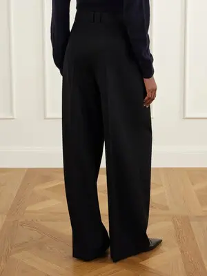 THE ROW Daniela Wool-twill Wide-leg Trousers