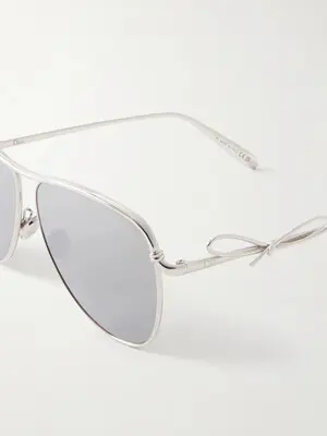 Dior Aviator-style Metal Sunglasses With Bow Accents