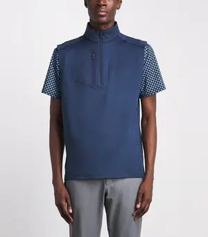 Rlx Ralph Lauren Half-zip Gilet - Blue