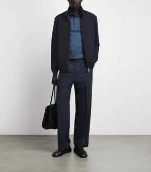 Paul & Shark Virgin Wool-cashmere Hybrid Zip-up Jacket