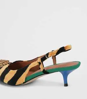 Kurt Geiger Velvet Slingbacks