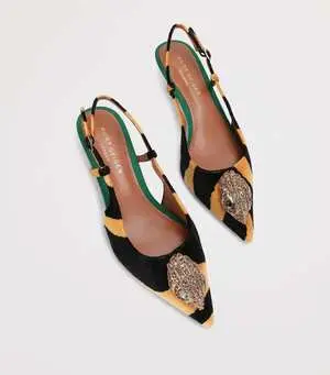 Kurt Geiger Velvet Slingbacks