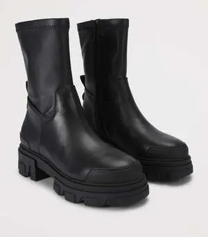 Kurt Geiger Leather Stomp Sock Ankle Boots