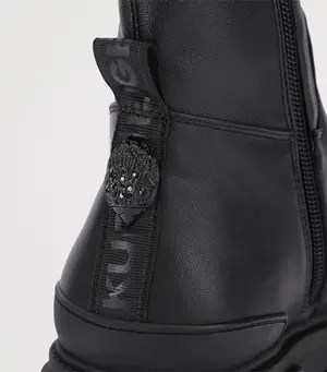 Kurt Geiger Leather Stomp Sock Ankle Boots
