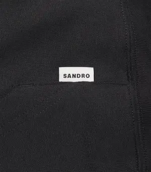 Sandro Oversized Cotton Hoodie - Black