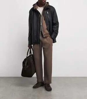 BRETT JOHNSON Cashmere-blend Zip-up Hoodie