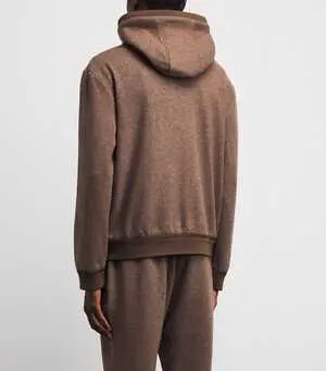 BRETT JOHNSON Cashmere-blend Zip-up Hoodie