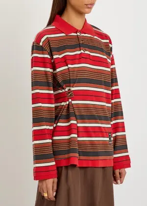 DAMSON MADDER Noah Striped Cotton Rugby Top