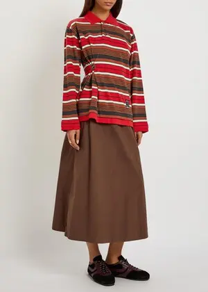 DAMSON MADDER Noah Striped Cotton Rugby Top