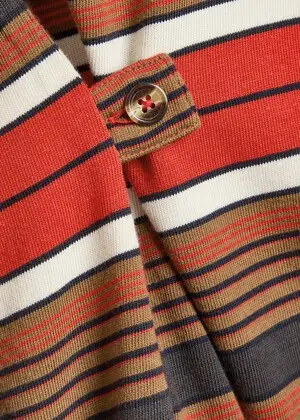DAMSON MADDER Noah Striped Cotton Rugby Top
