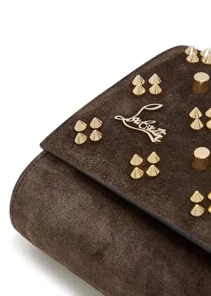 CHRISTIAN LOUBOUTIN Embellished Suede Clutch