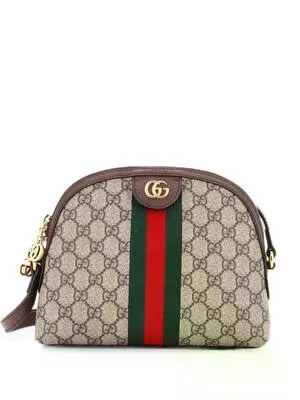 Gucci Ophidia Gg Coated Canvas Shoulder Bag - Brown