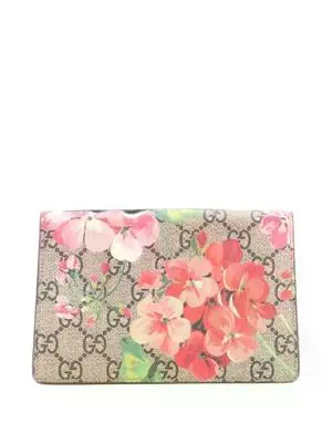 Gucci Dionysus Bag Blooms Print Gg Coated Canvas Super Mini Cross Body Bag - Brown
