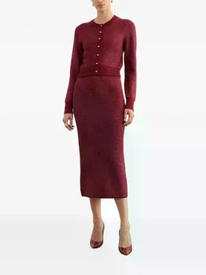 TOCCIN Alisha Sequin-embellished Midi Skirt