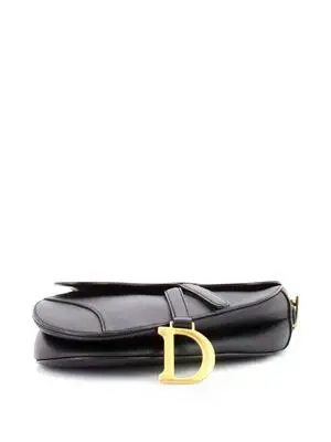 Dior Saddle Handbag Leather Shoulder Bag - Black
