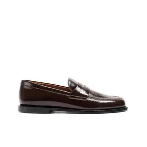 NAGUISA Glass Chocolate Gloss Patent Leather Moccasins