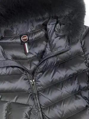 COLMAR Quilted Faux Fur Trim Coat