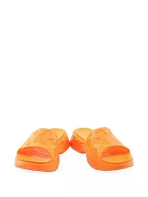 LOUIS VUITTON Monogram Pool Platform Sandals - Orange