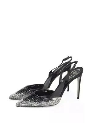 Rene Caovilla Jackie Crystal-embellished Slingback Pumps
