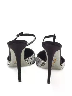 Rene Caovilla Jackie Crystal-embellished Slingback Pumps