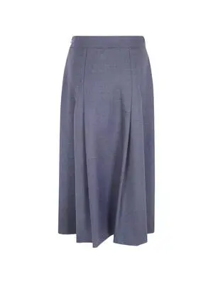Antonelli Firenze Pleated Wool Skirt - Grey