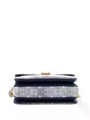 LOUIS VUITTON Monogram Jacquard Canvas East West Shoulder Bag - Blue