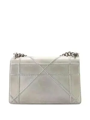 Dior Diorama Flap Bag Studded Leather Small Shoulder Bag - Grey