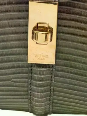 Celine 16 Small Lizard-effect Tote Bag