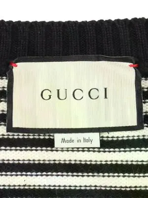 Gucci Gg Jacquard Stripe Crew Neck Sweater