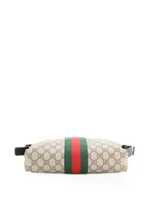 Gucci Web Messenger Bag Gg Coated Canvas Medium Crossbody Bag
