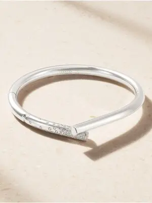 TABAYER Oera 18-karat White And Diamond Bangle - Gold