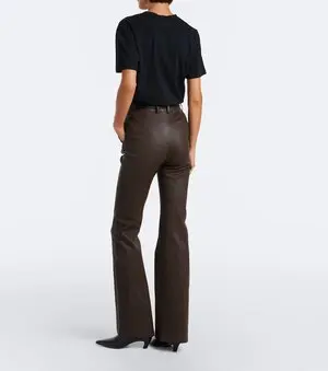 JOSEPH Tarifa Leather Flared Trousers