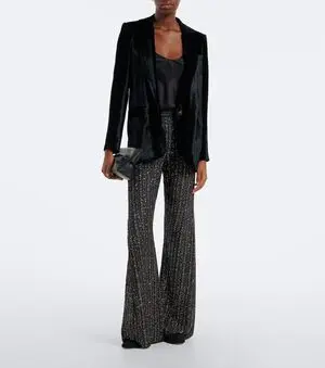 Missoni Knitted Sequined Flared Trousers