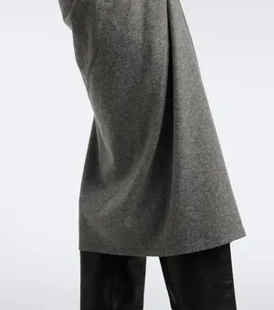 MARANT ETOILE Draped Flannel Midi Skirt