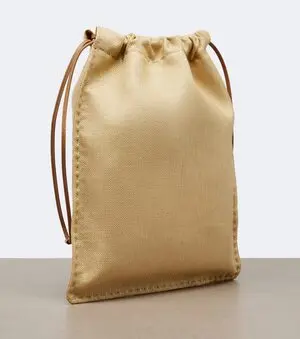 Prada Wish Beaded Canvas Pouch