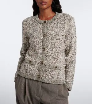 Veronica Beard Rexton Knitted Cotton-blend Cardigan