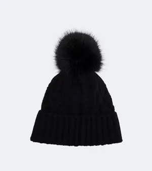 Moncler Logo Wool And Cashmere Beanie