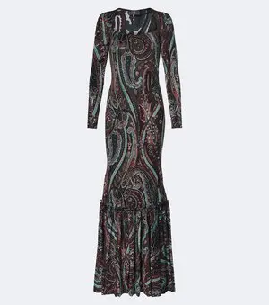 Etro Paisley Embroidered Gown