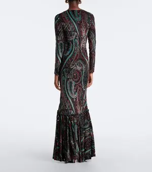 Etro Paisley Embroidered Gown