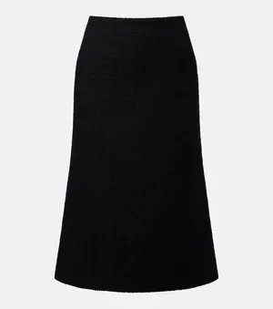 Alexander McQueen Wool And Mohair Midi Skirt