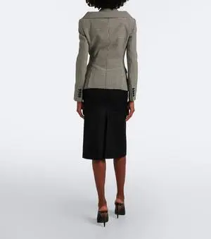 Alexander McQueen Wool And Mohair Midi Skirt