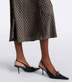 Vince Plaid Satin Slip Skirt