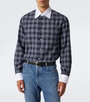 Brunello Cucinelli Checked Cotton-blend Flannel Shirt