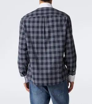 Brunello Cucinelli Checked Cotton-blend Flannel Shirt