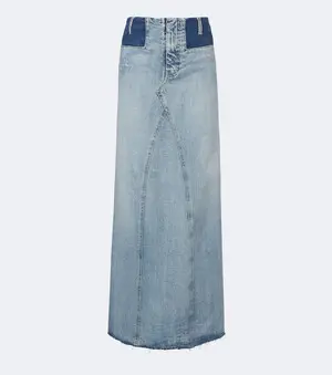 MAISON MARGIELA Paneled Denim Maxi Skirt