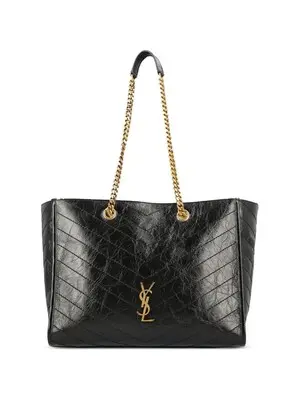 Saint Laurent Niki E/w Suede Leather Tote