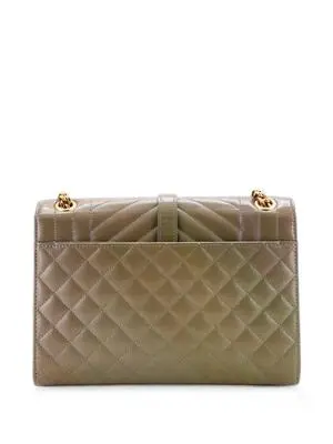 Saint Laurent Classic Monogram Envelope Satchel Mixed Matelasse Leather Medium Shoulder Bag