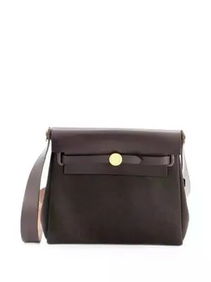 Hermès Herbag Zip Toile And Leather Shoulder Bag