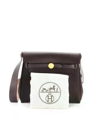 Hermès Herbag Zip Toile And Leather Shoulder Bag