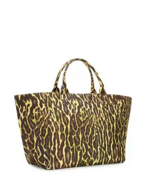 GANNI Xxl Leopard-print Tote Bag